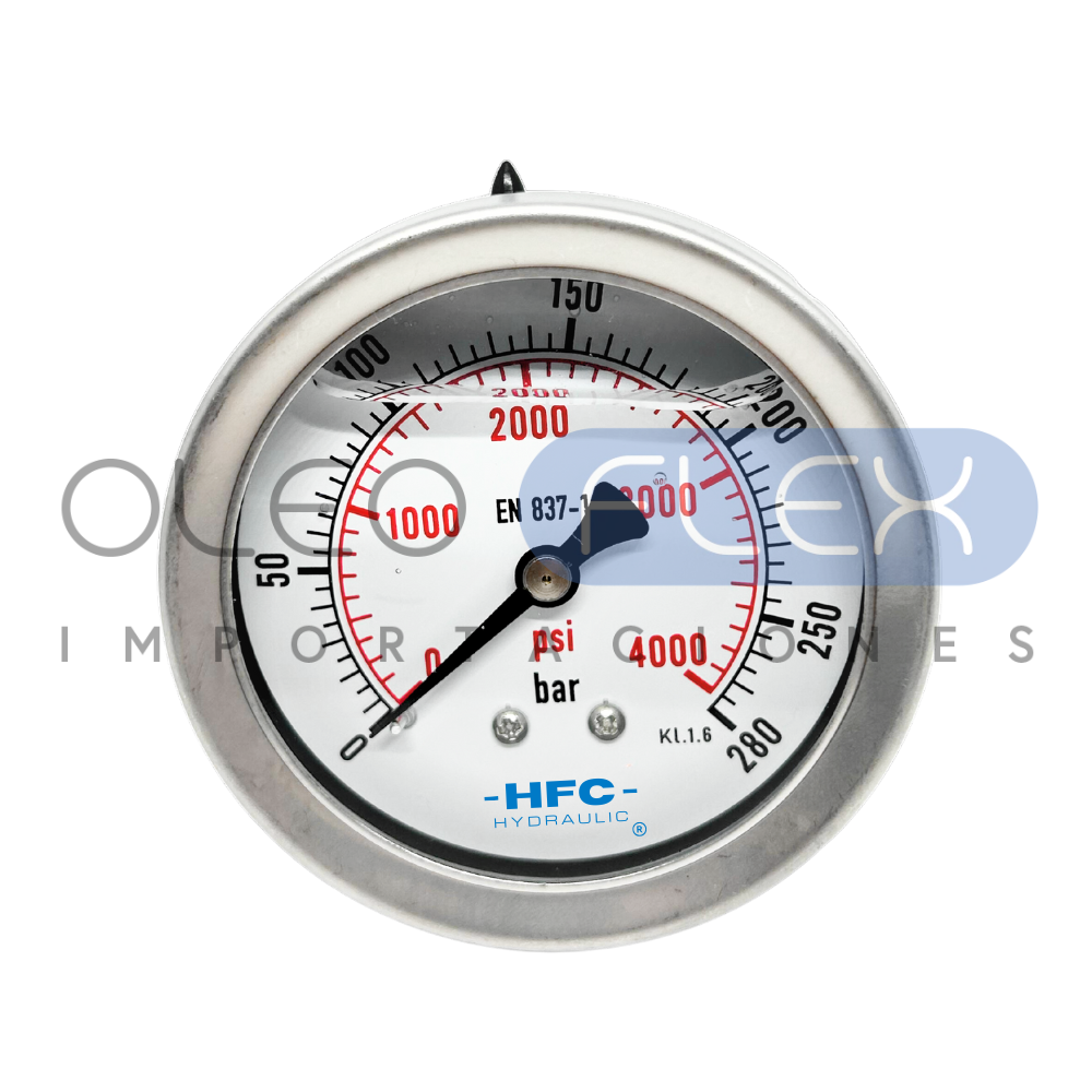 MANOMETRO C/GLIC. INOX/BR. DIAM. 63MM/2.5" CONEXION 1/4 NPT POSTERIOR ...